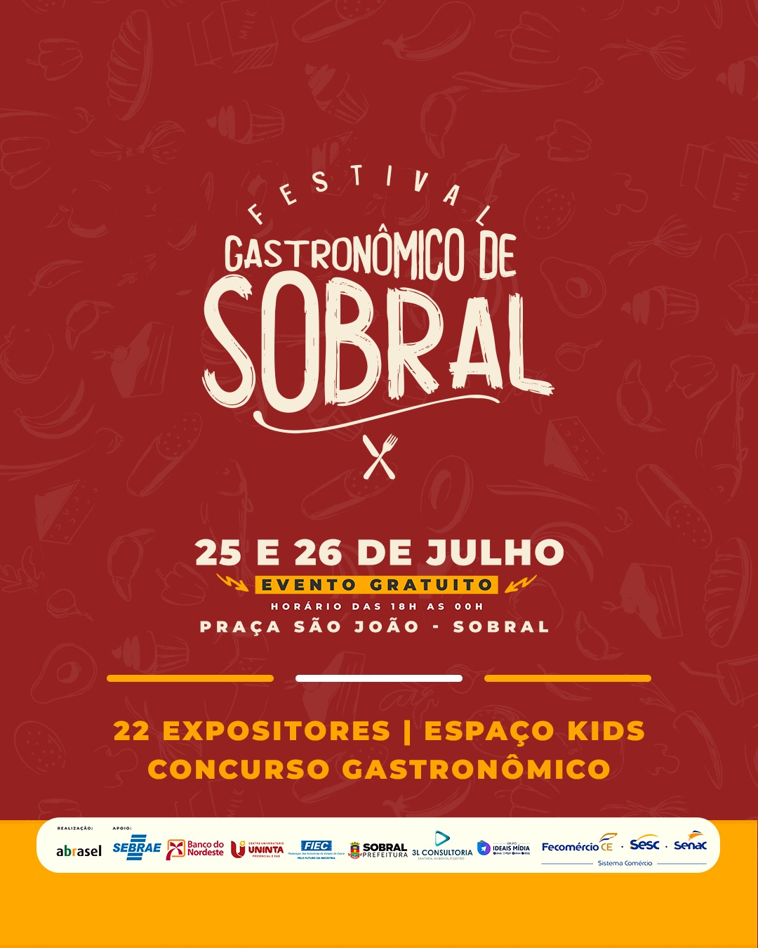 Prefeitura de Sobral - Festival Gastronômico de Sobral reúne chefs e música ao vivo nos dias 25 ...